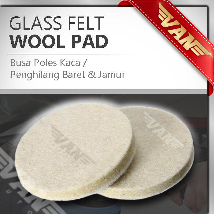 Busa Poles Kaca / Glass Felt Wool Pad / Penghilang Baret Kaca Jamur ...
