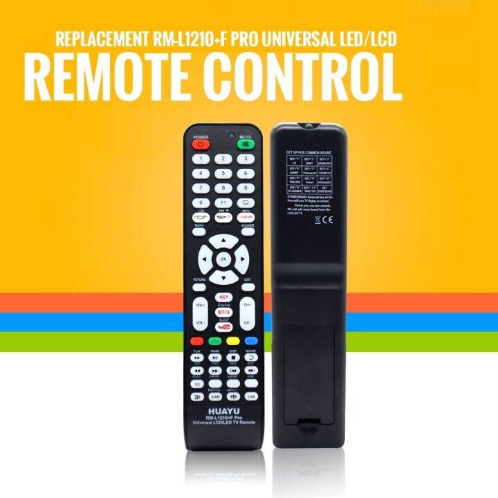 Huayu RM-L1256+ Universal Smart TV Remote Control with Home, Netflix and YouTube Button | Lazada PH