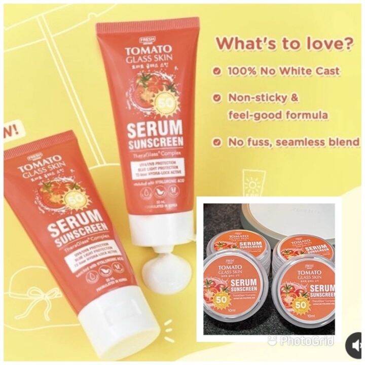 FRESH SKINLAB TOMATO GLASS SKIN Serum Sunscreen 10ml | Lazada PH