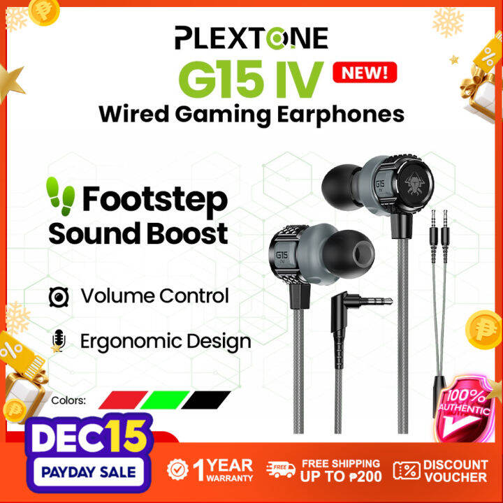 PLEXTONE G15 Mark IV In-Ear Gaming Headset Earphone Ergonomic Design ...