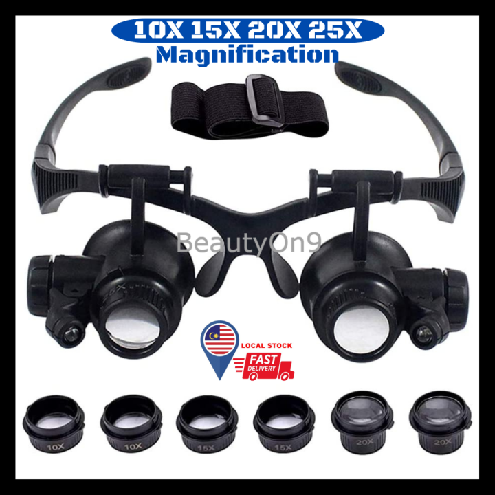 READY STOCK Jewelry Inspection Watch Repair Headband Magnifier with ...