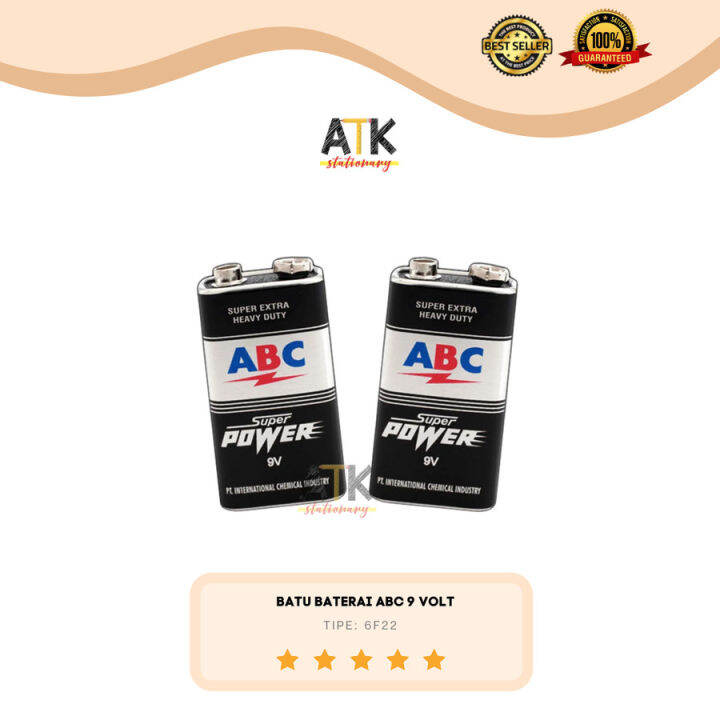 Batu Baterai ABC 9V Volt atk | Lazada Indonesia