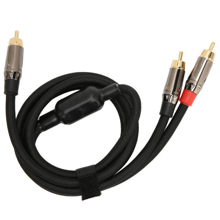 RCA 1 to 2 Y Cable 24K Gold Plated Lossless RCA Male to Dual RCA Male ...
