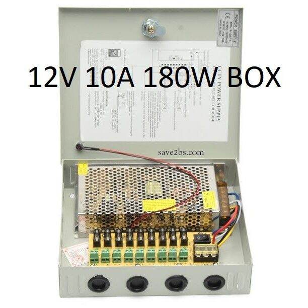 ชุดจ่ายไฟกล้องวงจรปิด Power Supply Box 12V 10A 180W CCTV Power Supply ...