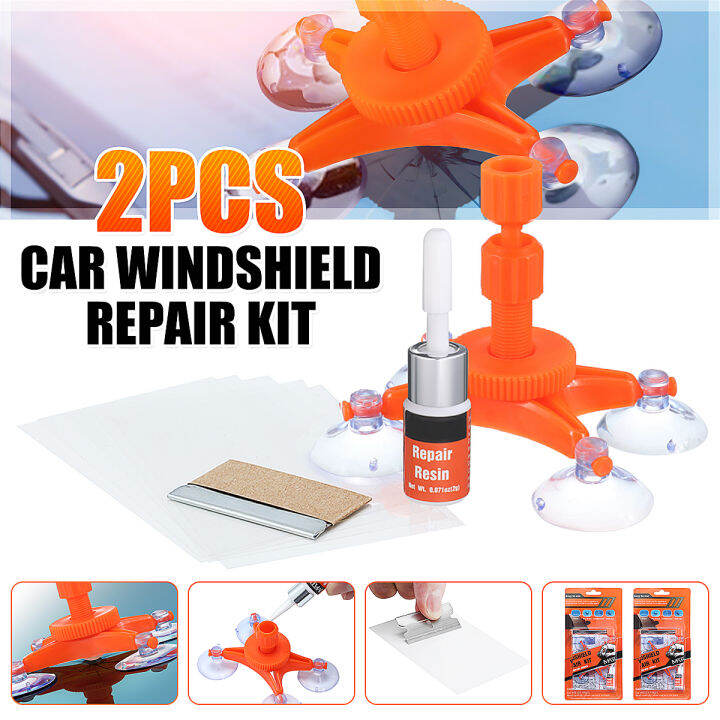 รถ DIY ซ่อมกระจกหน้ารถ Quick Kit Fix Auto Glass Crack Chip Bullseye ...