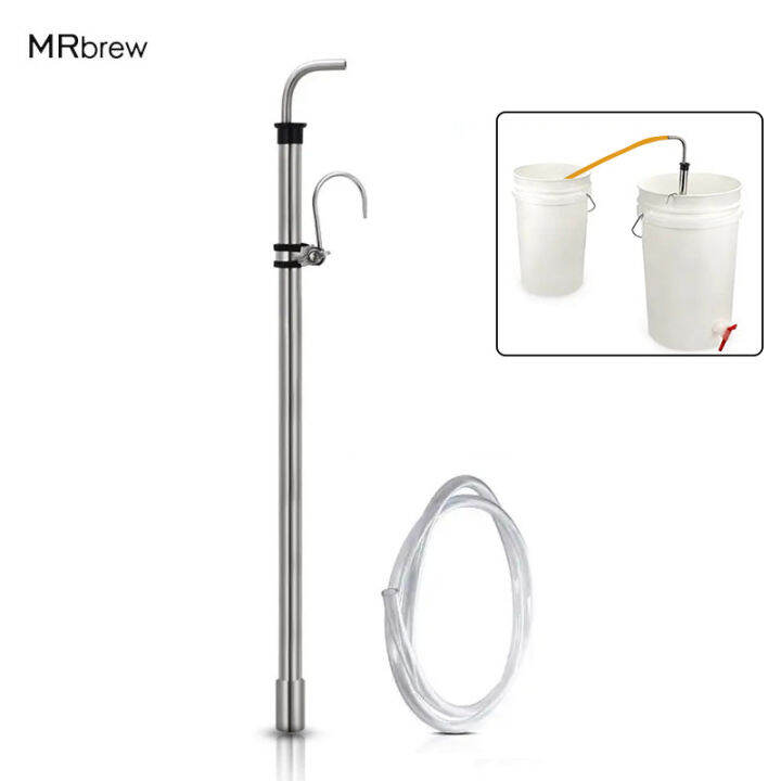 Home Brew Auto Siphon Racking Cane,Stainless Steel Beer Syphon Tube Beer Transfer With 1M Tubing ...