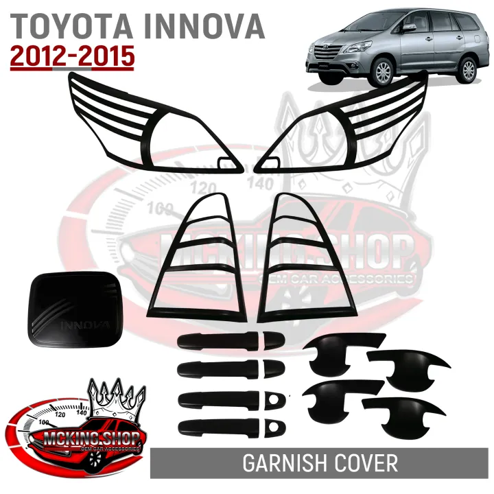 Toyota Innova 2012-2015 Set Combo Garnish Cover (Matte Black) | Lazada PH