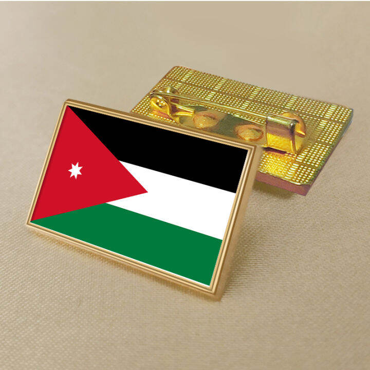 Jordan flag pin 2.5*1.5cm zinc die-cast PVC colour coated gold ...