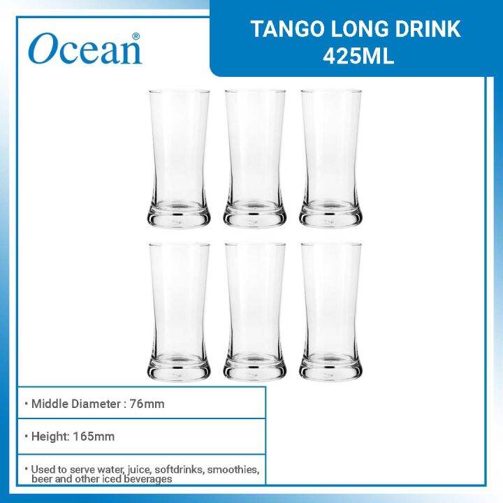 Ocean Glassware Tango Long Drink Tumbler 425ml / 15oz Set of 6 | Lazada PH