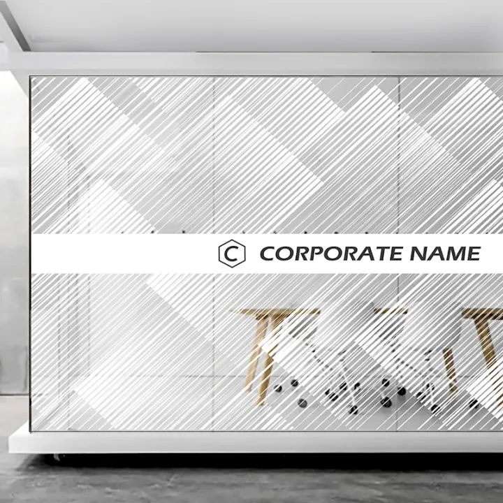 Geometric office crash stickers frosted window film partition ...