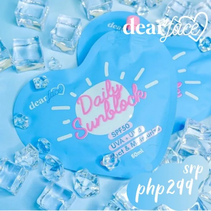 Daily Sunblock Sachet 50grams by Dear Face | Lazada PH