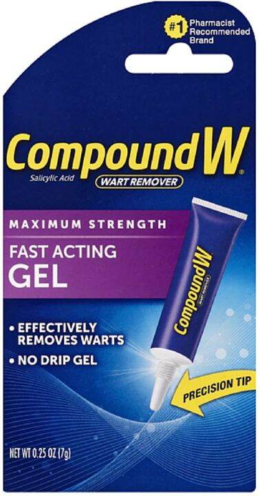 Compound W Wart Remover Fast Acting Gel, Maximum Strength Salicylic ...