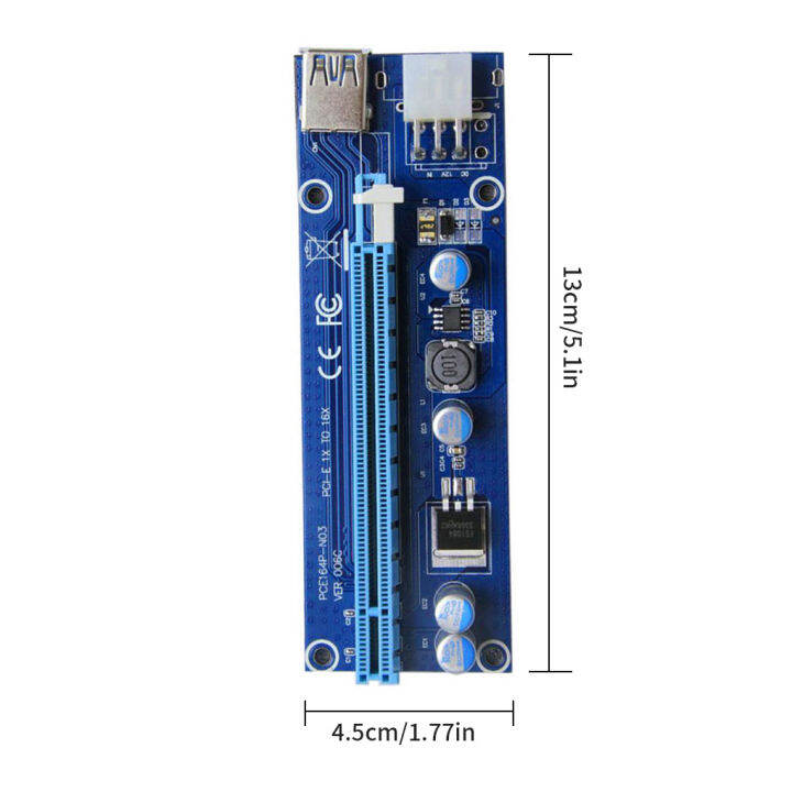 VER006C PCI\-E Riser Card PCI PCIE 1X to 16X Extender Adapter USB 3\.0 ...