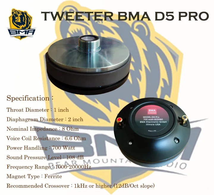 TWEETER BMA D5 PRO / TWITER TWETER HIGH D5 PRO / DRIVER TWITTER BMA D5 PRO | Lazada Indonesia