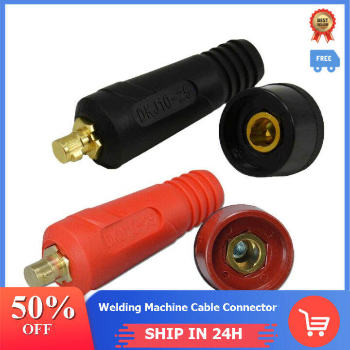 4/6pcs/Set TIG Welding Cable Panel Connector Socket DKJ10-25 & DKZ10-25 ...
