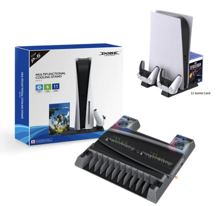 PS5 Multifunction Cooling Fan Charging Stand - Dobe TP5-0593 | Lazada