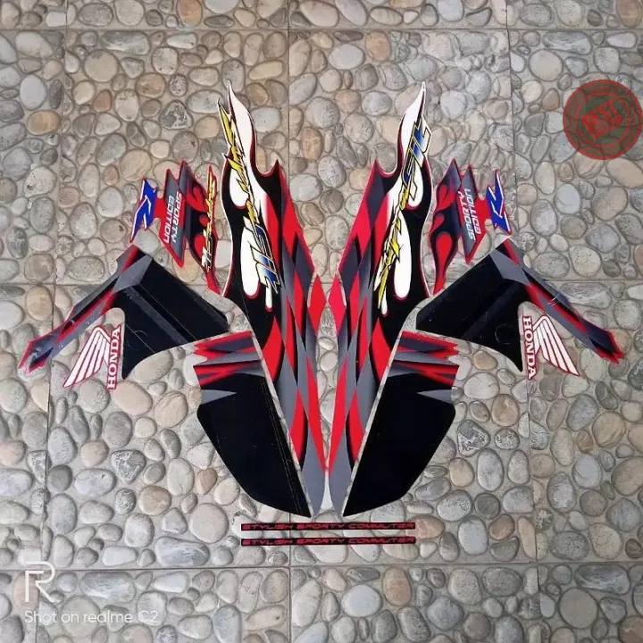 Striping Stiker Polet lis body honda supra fit new r sporty cw 2006 ...
