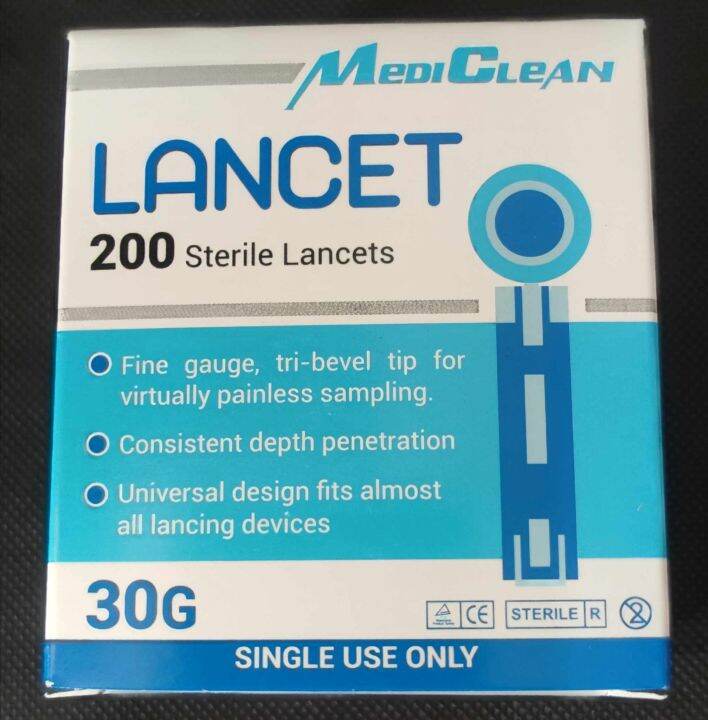 MEDICLEAN STERILE LANCETS 200 PIECES 30G. | Lazada PH
