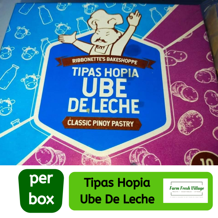 Farm Fresh Village Tipas Hopia Ube de Leche flavor ; 10 pieces per box ...