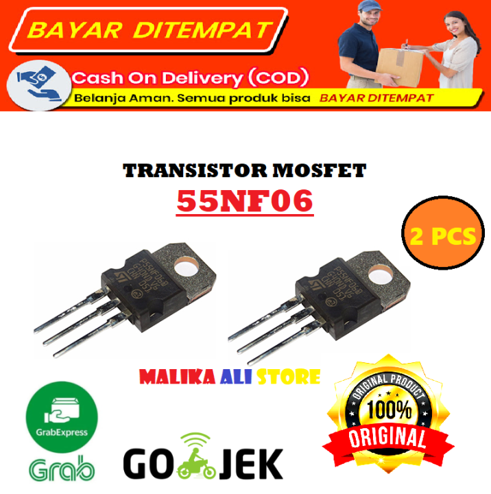 2 Pcs TRANSISTOR MOSFET 55NF06- Bisa Bayar Di Tempat dan GOJEK | Lazada ...