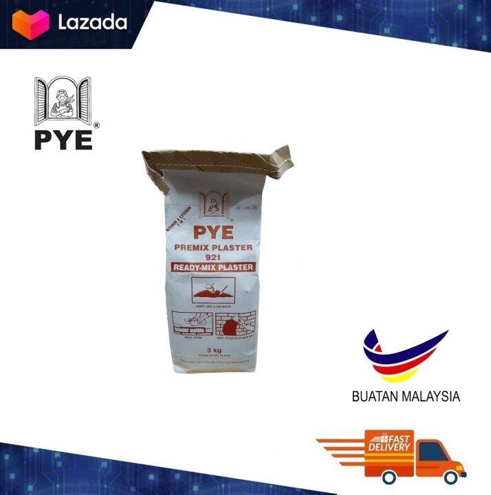 PYE Premix Plaster 921 Ready Mixed Plaster / Simen Siap Campur ( 3 kg ...