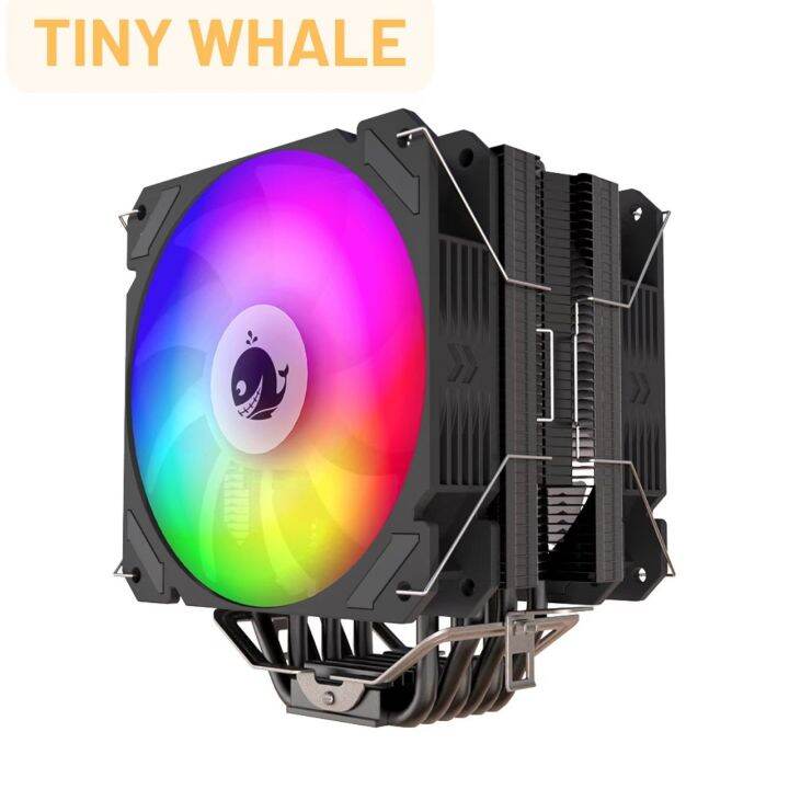 6 Heat Pipes CPU Cooler ARGB 120mm PWM 4 Pin PC Radiator Quiet for LGA ...