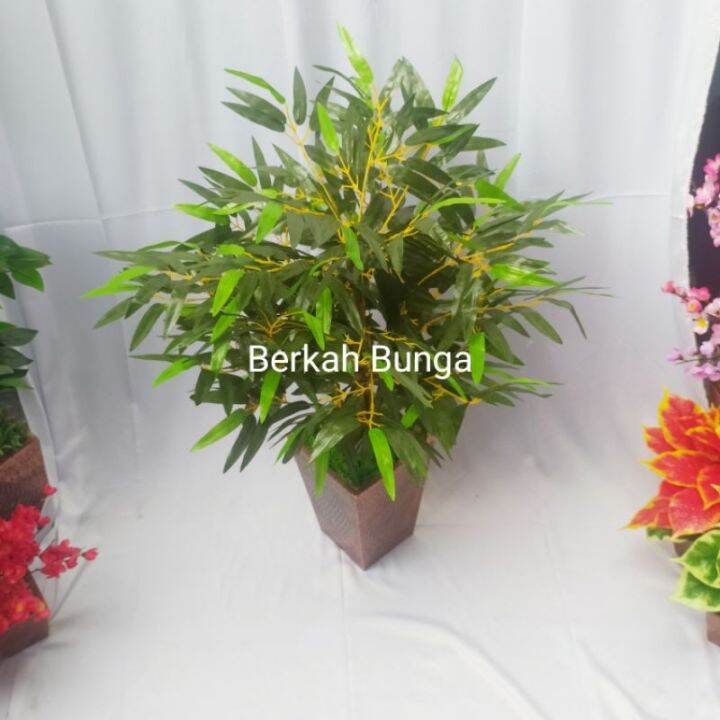 pohon bambu artificial 80cm- bambu dekorasi- hiasan rumah- bambu murah ...