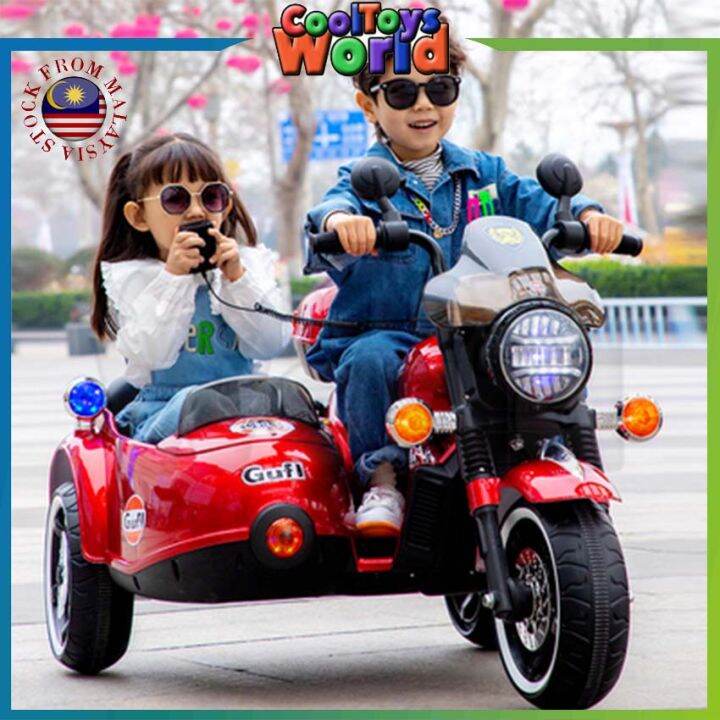 Kids Ride On Harley 1916 with Side Trailer Rechargeable Harley Davidson ...