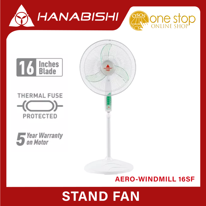 Hanabishi Original Stand Fan / Electric Fan 16inches(405mm) AERO ...