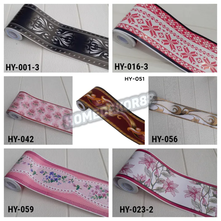 Wallpaper Sticker Border List Tembok Ukuran 10Cm x 10 M Stiker Dinding ...