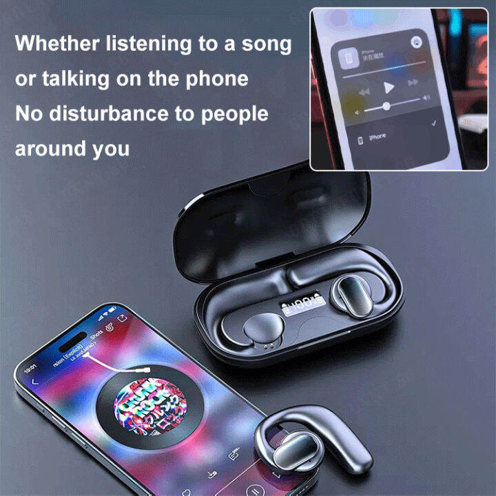 TWS wireless bone conduction digital Bluetooth earbuds | Lazada PH