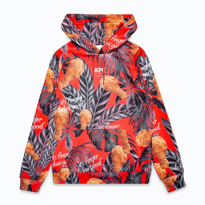 HYPE X KFC RED PALM PRINT HOODIE | Lazada.co.th