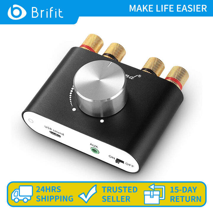 Brifit Mini Bluetooth 5.0 Power Amplifier, Stereo Hi-Fi Digital Amp 2.0 ...