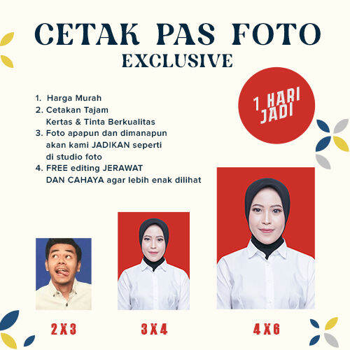 CETAK PAS FOTO 2X3 3X4 4X6 EDIT BACKGROUND UNTUK LAMARAN IJAZAH DOFF ANTI AIR PREMIUM | Lazada ...