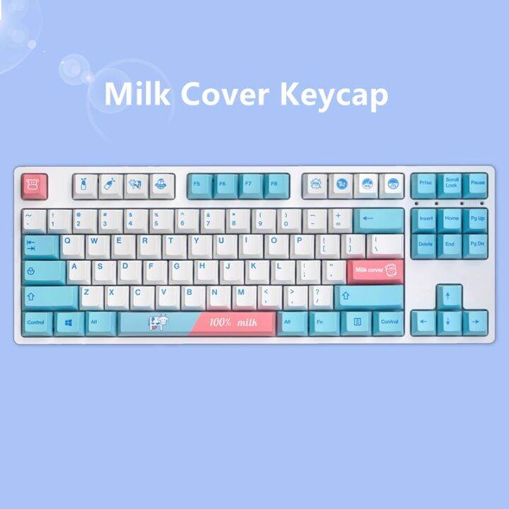 【Keycap Only】Milk Cover keycaps Milk Cap keycap 148 Keys Cherry Profile ...