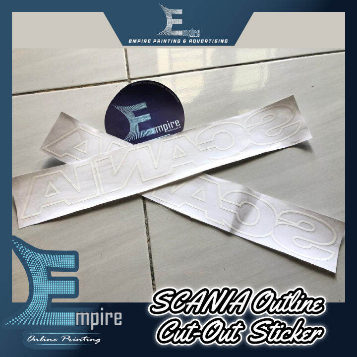 🔥 READY STOCK🔥 Scania Outline Font | Cut-Out Sticker + FREE GIFT | Lazada