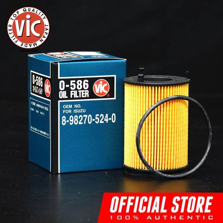 VIC Oil Filter Element Type O-586 for Isuzu mu-X RZ4E LS-A 4x2 2018-up ...