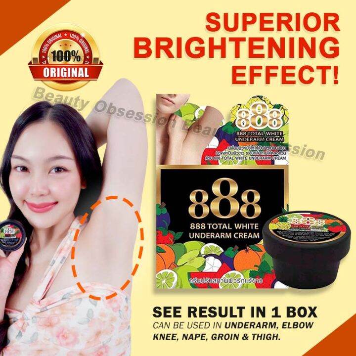 Authentic 888 Total White Whitening Underarm Cream | Lazada PH