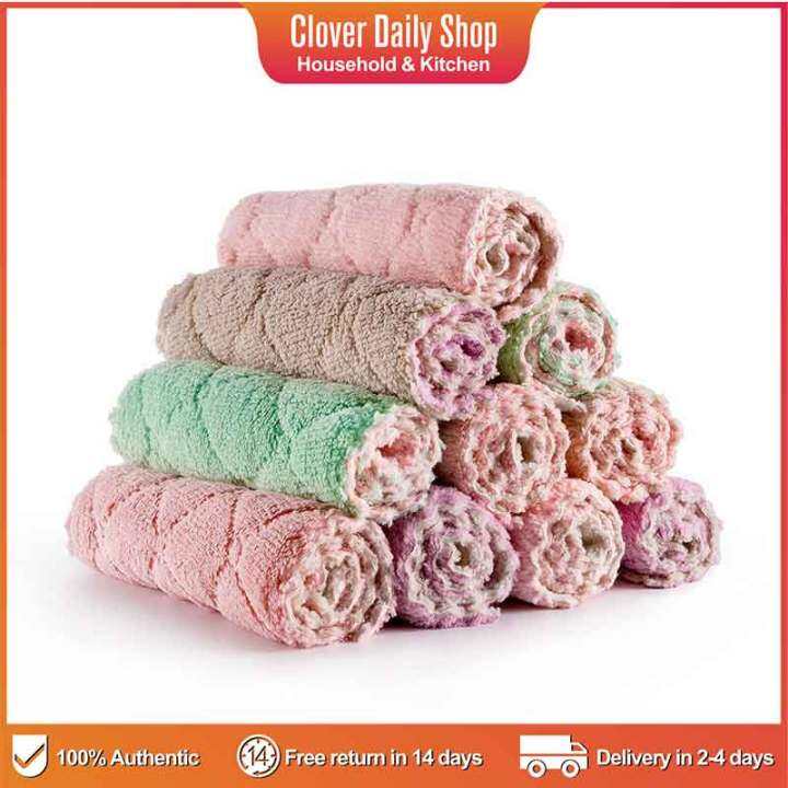 Super Absorbent Kitchen Towel 2 Layers Soft Kitchen Dish Cloth ...
