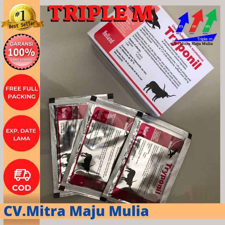 TRYPONIL MMM 1 Sachet - Obat Surra Babesiosis Theileriosis Hewan ...