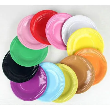 ( isi 10 pcs ) Paper Plate - Piring Kertas Motif Polos Warna Ungu Tua ...