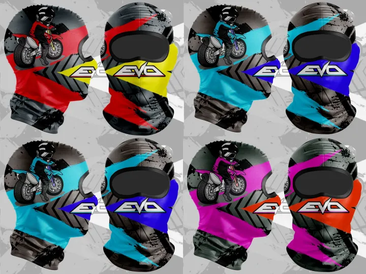 EVO B08 INSPIRED BALACLAVA MOTOR RIDING full sublimation motor riding ...