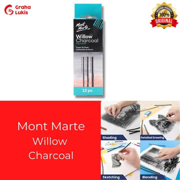 Mont Marte Willow Charcoal Signature MCG0057 pencil charcoal | Lazada Indonesia