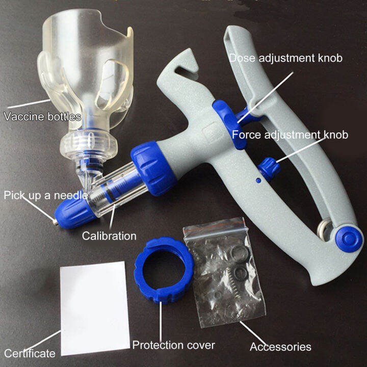 1ml 2ml 5ml Automatic Veterinary Continuous Injector Poultry Adjustable ...