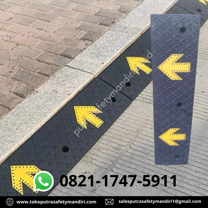 RUBBER CURB RAMP BAHAN KARET 5 CM SOLID SIDEWALK DOORLINE THRESHOLD ...