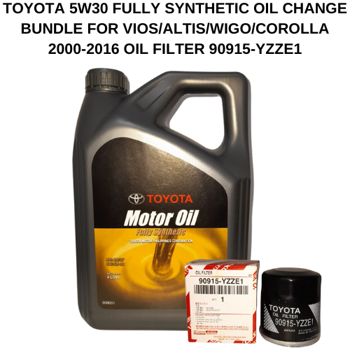 Toyota 5W30 Fully synthetic Oil Change Bundle For Vios/Altis/Wigo ...