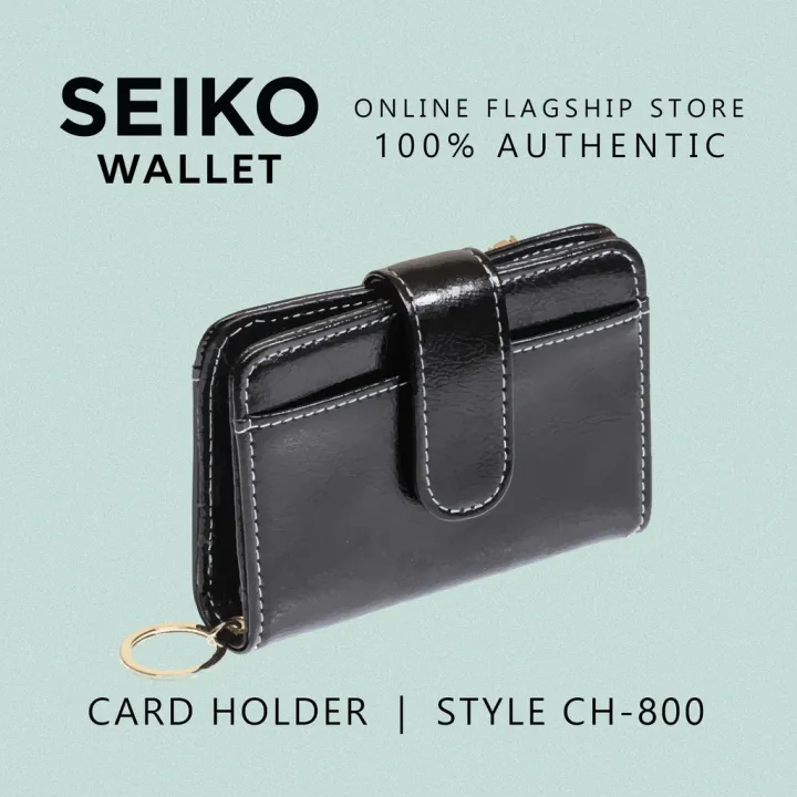 Seiko Wallet Genuine Leather Card Holder Original Authentic for Men ...