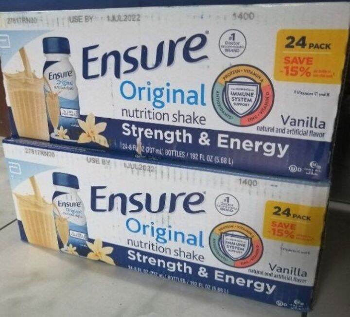 Ensure Original Nutrition Shake Vanilla 24 bottles in a box | Lazada PH