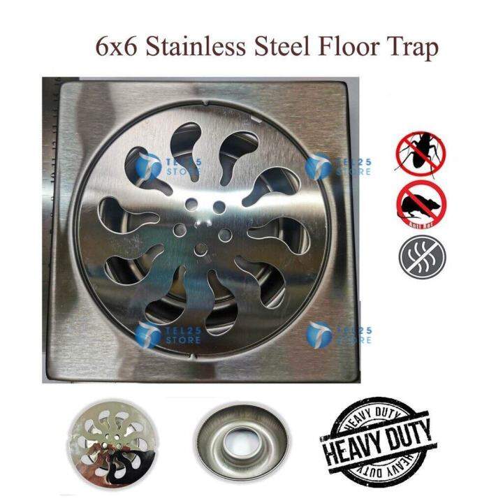 [ 1 UNIT ] 6x6 Stainless Steel Floor Trap Floor Grating Anti Cockroach ...