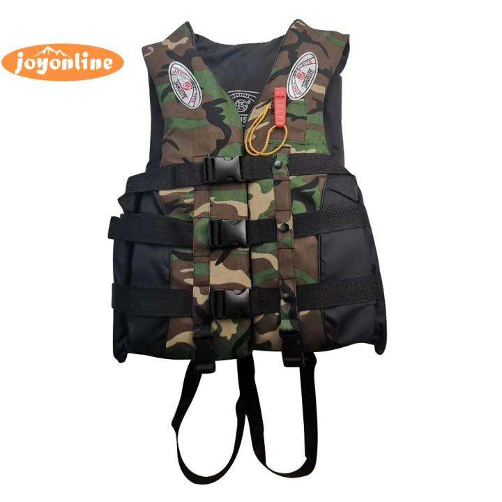 Camouflage Drifting Life Jacket Water Sport Safety Buoyancy Life Vest S ...